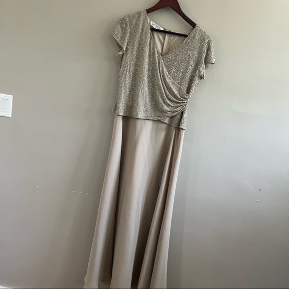 jkara | Dresses | Jkara Beaded Beige Mother Of The Bridegroom Dress ...